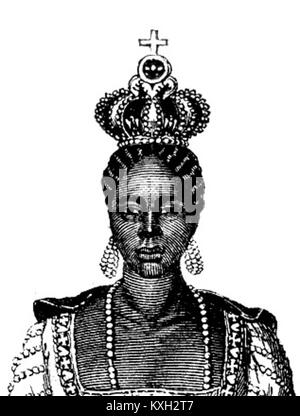 A portrait of Adélina Lévêque, Empress of Haiti around 1859, wife of ...