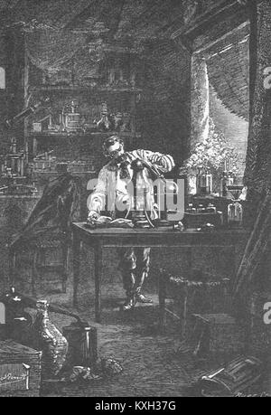 An illustration from 'The Vanished Diamond' by Léon Benett, depicting a ...