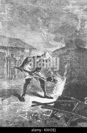 An illustration from 'The Vanished Diamond' by Léon Benett, depicting a ...