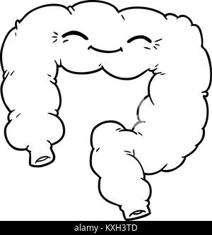 cartoon happy colon Stock Vector Art & Illustration, Vector Image ...