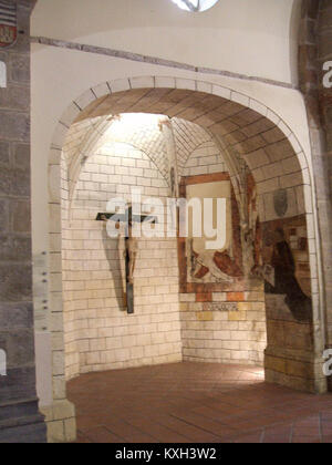 This image captures the N. S. de la Peña sanctuary in Agreda, Spain ...