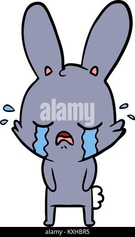 Cute bunny is crying cartoon Stock Vector Image & Art - Alamy