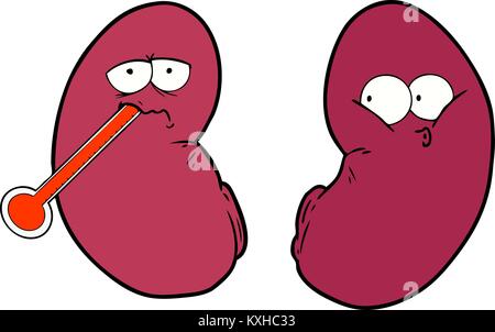 cartoon human kidney sick character Stock Vector Image & Art - Alamy