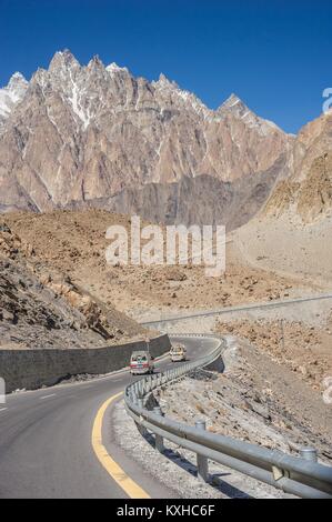 Aerial view of Passu Glacier in the District of Hunza in the Karakoram ...