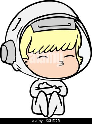 cartoon curious astronaut Stock Vector Image & Art - Alamy