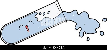 cartoon test tube spilling Stock Vector Image & Art - Alamy