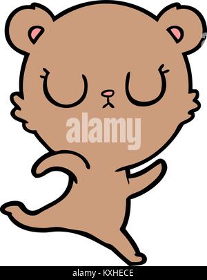 peaceful cartoon bear running Stock Vector Image & Art - Alamy
