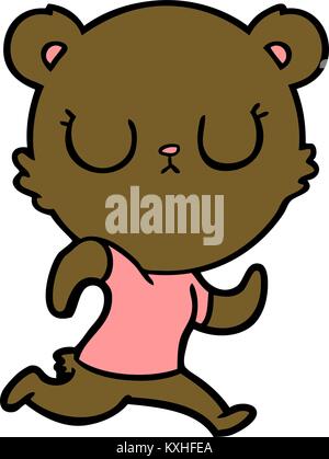peaceful cartoon bear running Stock Vector Image & Art - Alamy