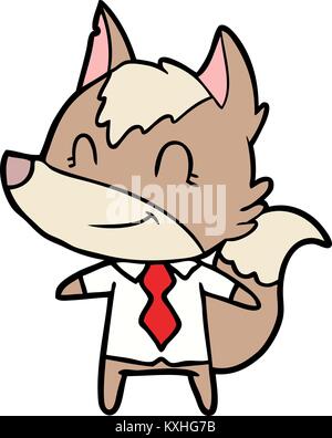 friendly cartoon wolf office worker Stock Vector Image & Art - Alamy