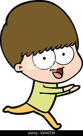happy cartoon boy running Stock Vector Image & Art - Alamy