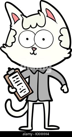 happy cartoon salesman cat Stock Vector Image & Art - Alamy