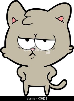 bored cartoon cat Stock Vector Art & Illustration, Vector Image ...