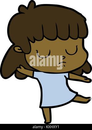 cartoon indifferent woman dancing Stock Vector Image & Art - Alamy