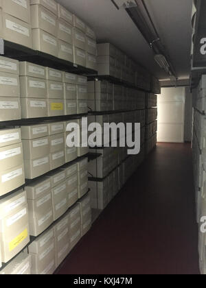 Archive shelving at the Saxon State Archive in Dresden, Germany ...