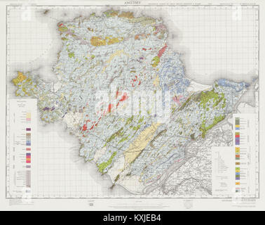 Anglesey geological survey Wales Bangor Holyhead Caernarfon 1972 old ...