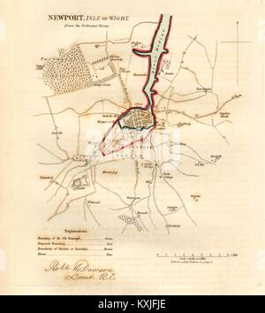 NEWPORT, ISLE OF WIGHT borough/town plan. BOUNDARY REVIEW. IOW. DAWSON ...