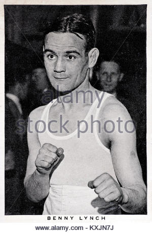 Portrait of Benny Lynch - Vintage Cigarette Card Stock Photo - Alamy