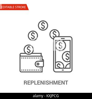 Replenishment Icon. Thin Line Vector Illustration Stock Vector Image ...
