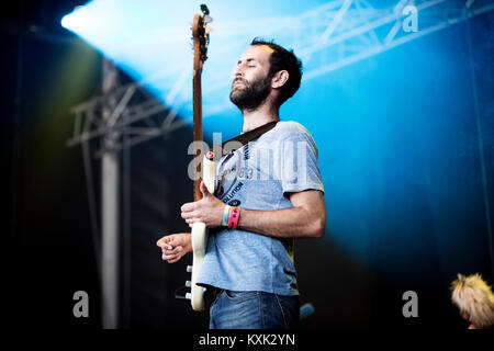 The Canadian noise and post-punk band Viet Cong performs a live concert ...