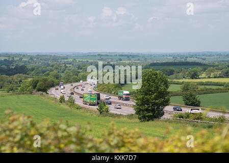 M40 Motorway at Junction 6, Oxfordshire, England, United Kingdom Stock ...