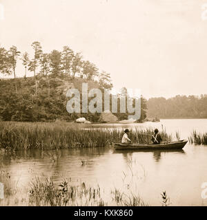 Bermuda Hundred, James River, Virginia. Signal tower on left of Bermuda ...