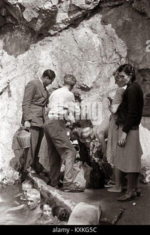 A 1957 photograph of the Atomske Toplice thermal baths in Podčetrtek ...