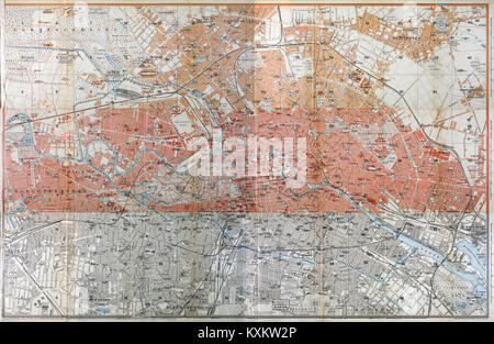 A historical map of Berlin, detailing the city's layout and ...