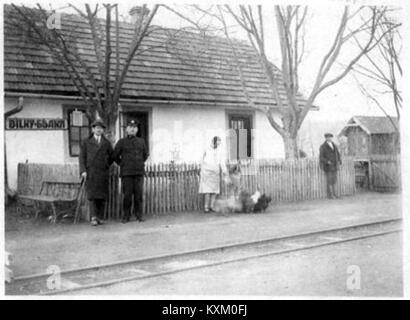 A historic image from the 1920s, showing a postman delivering mail in a ...