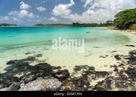 Strand der Blue Bay bei Mahebourg, Grand Port, Mauritius, Afrika ...