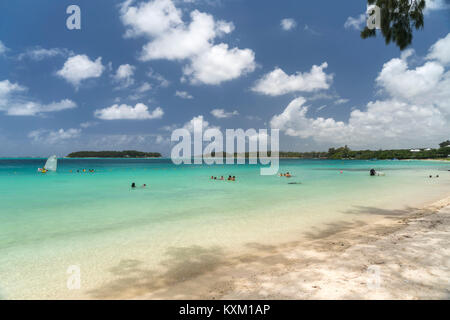 Strand der Blue Bay bei Mahebourg, Grand Port, Mauritius, Afrika ...