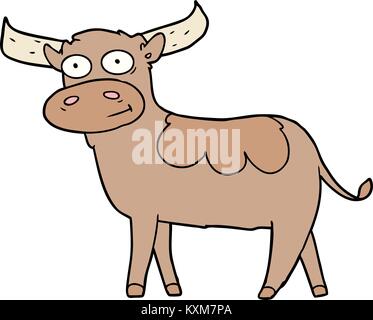 Cute Cartoon bull Stock Vector Image & Art - Alamy