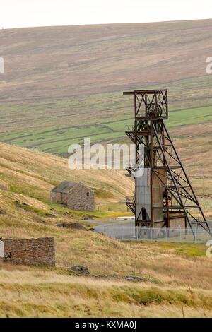 Disused Pithead of Grove Rake Mine buildings, Rookhope District ...