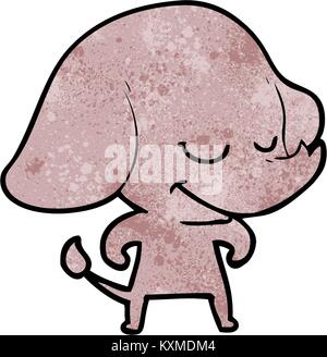 cartoon smiling elephant Stock Vector Image & Art - Alamy
