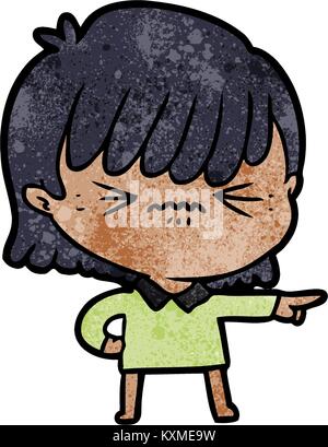 annoyed cartoon girl making accusation Stock Vector Image & Art - Alamy