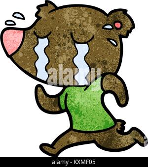 crying cartoon bear running Stock Vector Image & Art - Alamy