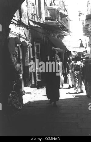 A narrow street in downtown Haifa, Israel, is captured in an image ...