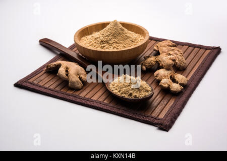 Ginger powder with dried Ginger also known as Sunth or Sonth in India ...