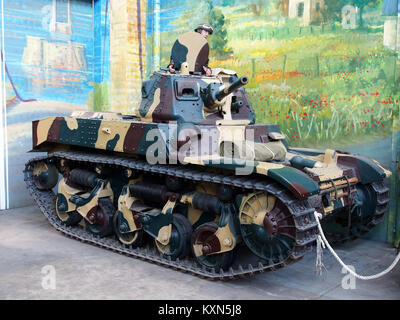 The AMC 35 is a French armored vehicle displayed at the Musée des ...