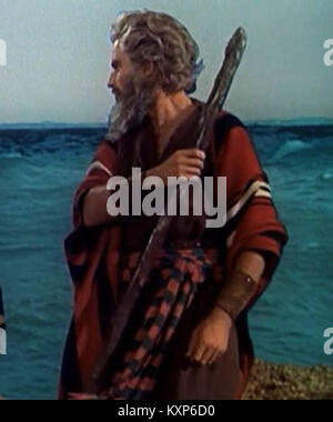 THE TEN COMMANDMENTS Charlton Heston as Moses in the 1956 Paramount ...