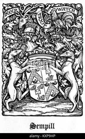 Coat of Arms of the Lord Sempill Stock Photo - Alamy