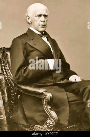 Portrait of Chief Justice Salmon P. Chase, captured in the Brady-Handy ...