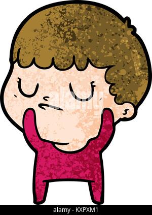 cartoon grumpy boy Stock Vector Image & Art - Alamy