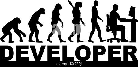 Programmer developer silhouette evolution Stock Vector Image & Art - Alamy