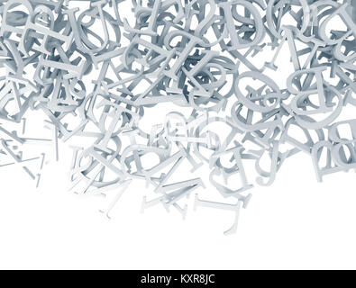 3d letters falling. 3D render Stock Photo - Alamy