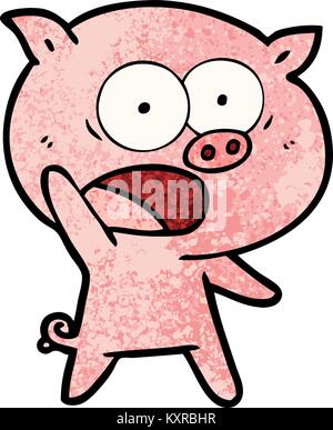 cartoon pig shouting Stock Vector Image & Art - Alamy