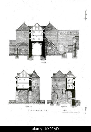 Cölner Thorburgen und Befestigungen 1180 - 1882, Blatt 39 Stock Photo ...