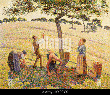 Camille Pissarro, Apple Trees in Blossom, Éragny (Pommiers en fleurs ...