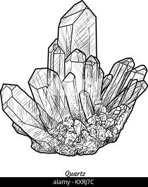 line drawing of a quartz crystal Stock Vector Image & Art - Alamy