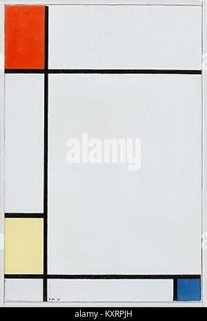 Composition no. III with red, yellow, and blue, painted by Piet ...