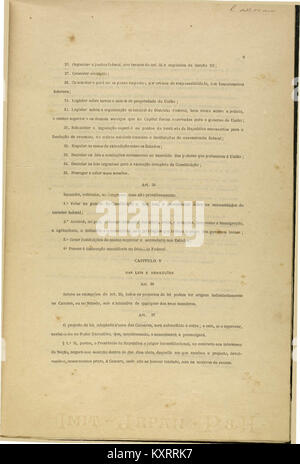 A page from the 1891 Constitution of the Republic of the United States ...